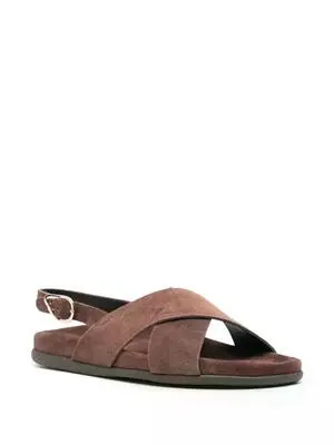 ANCIENT GREEK SANDALS Ikesia Crosta Leather Sandals - Brown