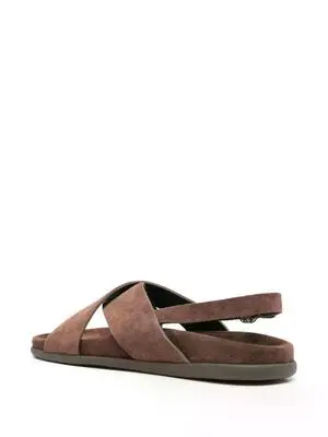 ANCIENT GREEK SANDALS Ikesia Crosta Leather Sandals - Brown