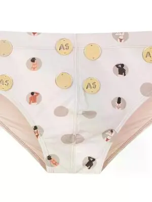 AMIR SLAMA Graphic-print Swim Shorts