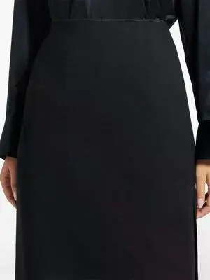Vince Lace Paneled Straight Skirt