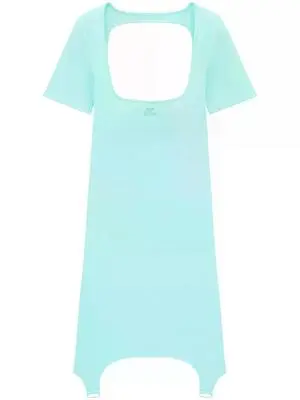 COURREGES Square-neck Cut-out Mini Dress