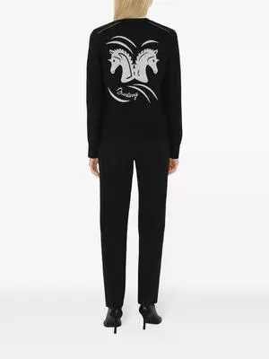 Burberry Mirrored Horse Intarsia-knit Cardigan