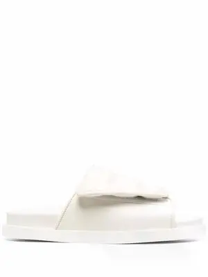 GIABORGHINI Padded Leather Slip-on Sandals - Neutrals