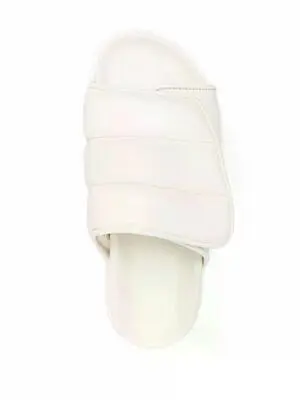 GIABORGHINI Padded Leather Slip-on Sandals - Neutrals