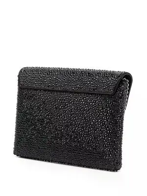 Versace La Medusa Crystal Envelope Clutch - Black