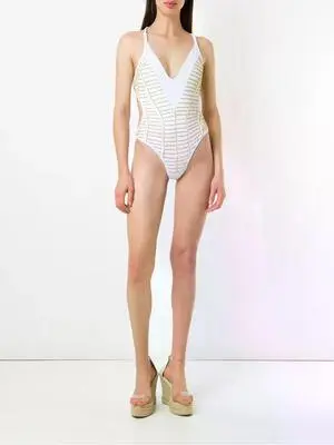 AMIR SLAMA Back Cross Straps One Piece Swimsuit