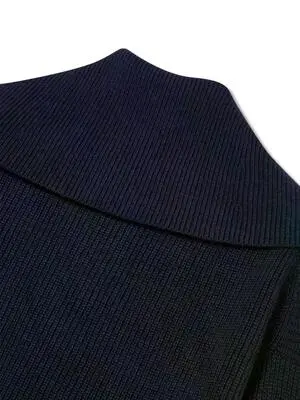 STUDIO TOMBOY Oversized Collar Zip-front Cardigan