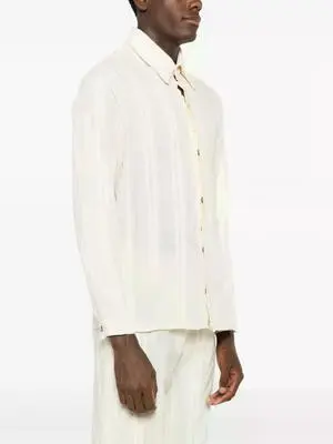AMIR SLAMA Striped Jacquard Cotton Shirt