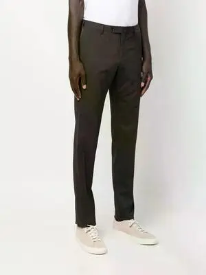 PT TORINO Tailored-cut Tapered Trousers - Brown