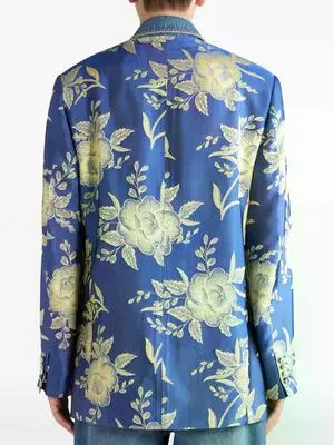 Etro Floral-jacquard Double-breasted Blazer