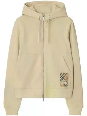 Burberry Check Label Zip Hoodie