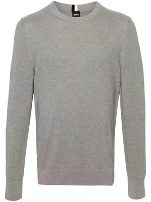 BOSS Mélange-effect Cotton Jumper