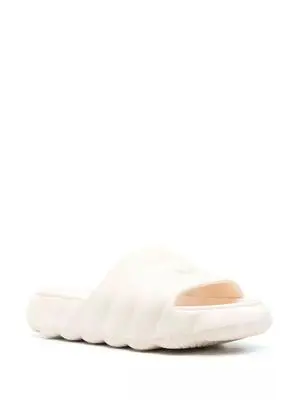 Moncler Lilo Quilted Slides - Neutrals