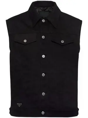 Prada Button-up Denim Gilet