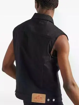 Prada Button-up Denim Gilet
