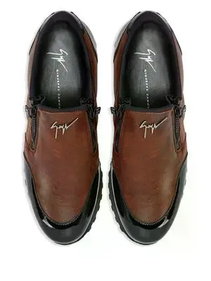 GIUSEPPE ZANOTTI Ilde Run Double-zip Low-top Sneakers - Brown