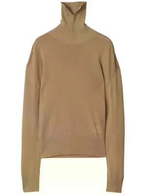 Burberry High-neck Wool Jumper - Brown