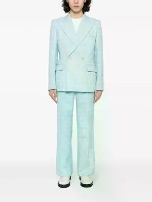 Casablanca Heart Monogram-jacquard Wool Trousers
