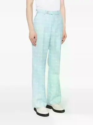 Casablanca Heart Monogram-jacquard Wool Trousers