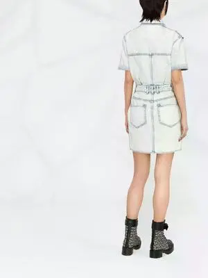 Balmain Double-breasted Denim Mini Dress