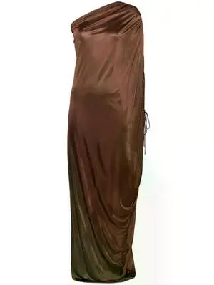 Atlein Single-sleeve Draped Dress