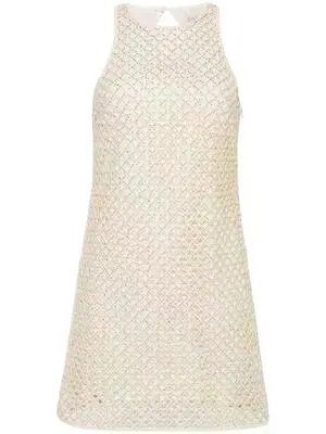 TWINSET Beaded Mesh Minidress