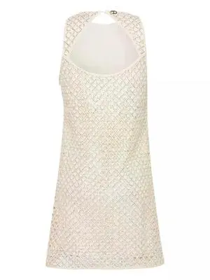 TWINSET Beaded Mesh Minidress