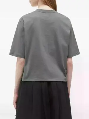 MUSIUM DIV. Cotton T-shirt With Graphic And Faux-pearl Embellishments