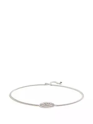 Valentino Garavani Vlogo Signature Chain Belt With Crystals - Silver