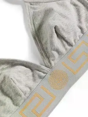 Versace Greca-underband Triangle Bralette - Grey