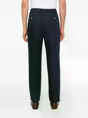 Etro Herringbone Linen Trousers