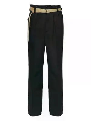 MAISON MARGIELA Wool Trousers With Front Buckle Fastening