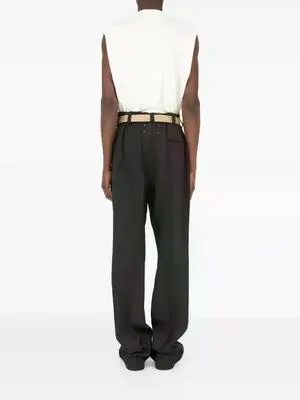 MAISON MARGIELA Wool Trousers With Front Buckle Fastening