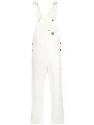 Carhartt Work In Progress Straight-leg Denim Overalls - White