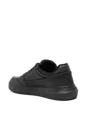 Calvin Klein Logo Debossed Leather Sneakers
