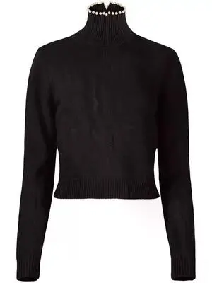 Nina Ricci Bead-embellished Wool-blend Jumper