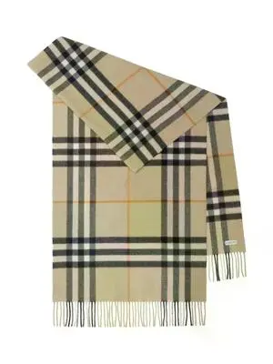 Burberry Wide Check Cashmere Scarf - Neutrals