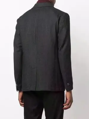 DELL'OGLIO Single-breasted Wool-blend Jacket - Grey