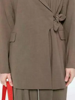 GANNI Knot-belt Wrap Blazer