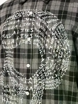 HACULLA. Slogan-print Skull Shirt - Grey