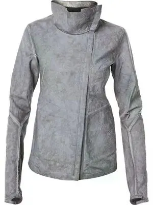 ISAAC SELLAM EXPERIENCE Off-centre Leather Biker Jacket