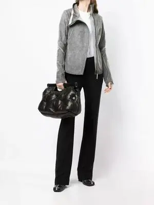 ISAAC SELLAM EXPERIENCE Off-centre Leather Biker Jacket