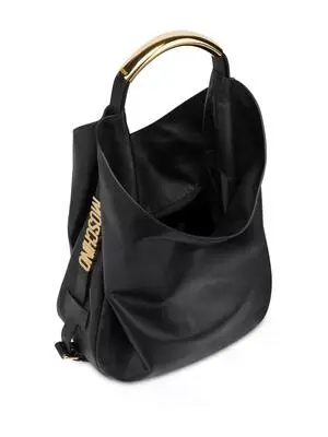 Moschino Handle Me Leather Shoulder Bag