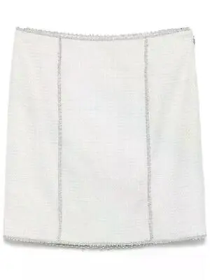 ROTATE BY BIRGER CHRISTENSEN Bouclé Mini Skirt - Neutrals