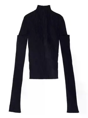 Balenciaga Ribbed Long-sleeve Sweater