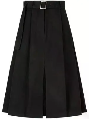 STUDIO TOMBOY Belted Two-tuck Midi Skirt