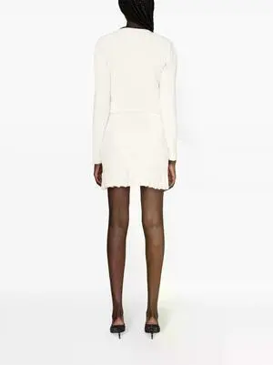 SELF-PORTRAIT Waffle-knit Mini Skirt