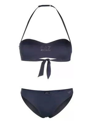 EA7 Logo-embellished Bikini Set - Blue