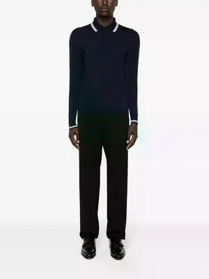 Kiton Knitted Wool Polo Shirt