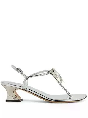 GIUSEPPE ZANOTTI Anthonia Rhinestone-embellished Sandals - Silver